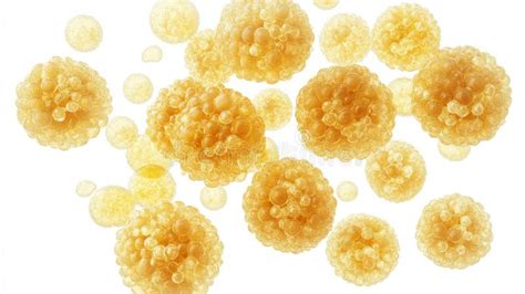 Detailed 3d Render Of Fat Cells Under Microscopic Viewpoint Stock