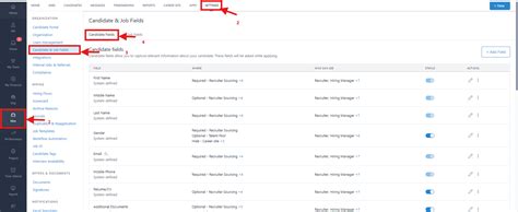 Candidate And Job Fields