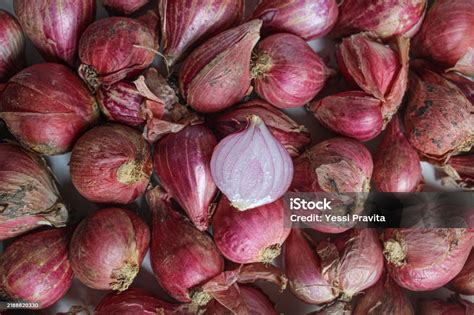 흰색 배경에 껍질을 벗기지 않은 반으로 자른 빨간 샬롯 평평한 위치 개념에 대한 스톡 사진 및 기타 이미지 개념 개념과 주제 구 Istock