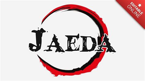 Jaeda Demon Slayer Logo Editable Text Effect Generator