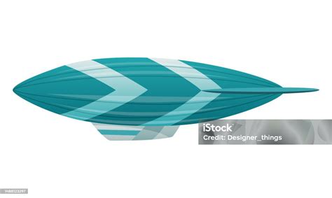 제플린 여객 비행선 밝은 색상의 시가 모양의 풍선 또는 길쭉한 사람들을위한 줄무늬가있는 복고풍 제플린 무료 여행 관광을위한 헬륨이있는 거대한 풍선 벡터 만화 아트 0명에