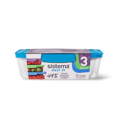 Sistema Nest It Food Containers 3 Pk Smiths Food And Drug