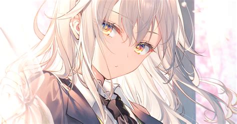 銀長髮女子插畫特輯