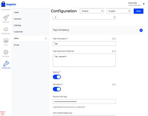 Laravel Ecommerce Tap Payment Method Bagisto