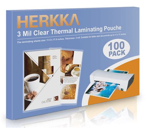 Buy Herkka 100 Pack Laminating Sheets Hold 11 X 17 Inch Sheet 3 Mil Clear Thermal Laminating