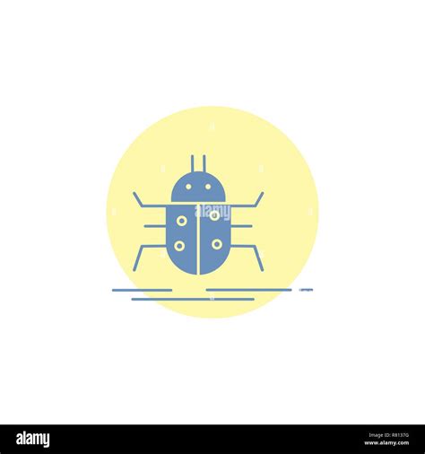 bug bugs insect testing virus glyph icon stock vector image and art