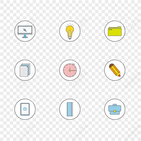 교육 클래스 아이콘 컬렉션 Png 일러스트 무료 다운로드 Lovepik