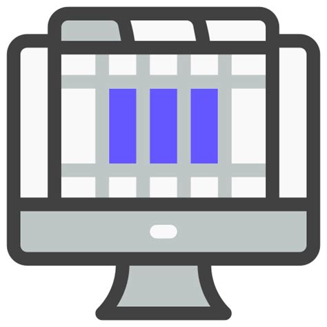 Grid Generic Outline Color Icon