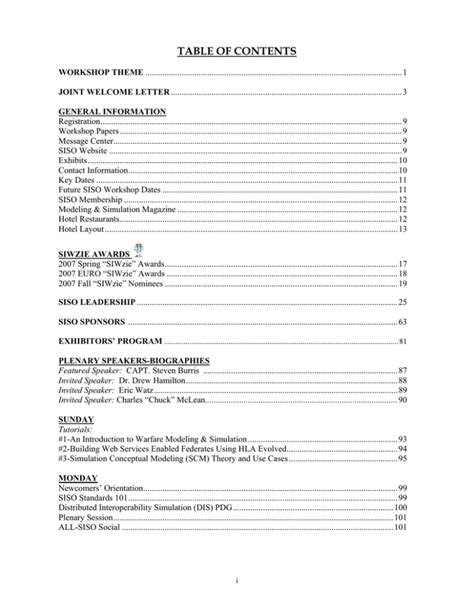Simulation Interoperability Workshop Program 2007