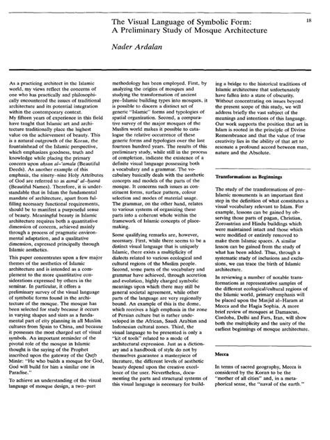 Nader Ardalan The Visual Language Of Symbolic Form Pdf Mosque Dome