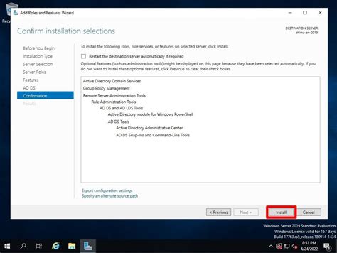 Windows Server 2019：active Directory Server Construction Adds Installation Domain Controller