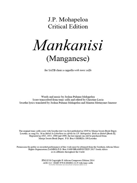 Mohapeloa Jpm056 Mankanisi With T S P3jtke Pdf