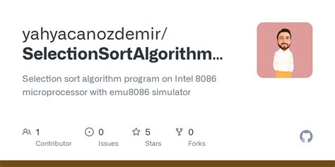 github yahyacanozdemir selectionsortalgorithmonassembly selection