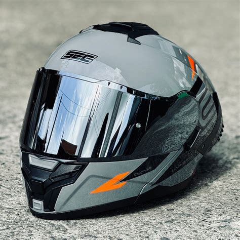 Sec Universe Modular Dual Visor Helmet For Motorcycle Free Clear Visor