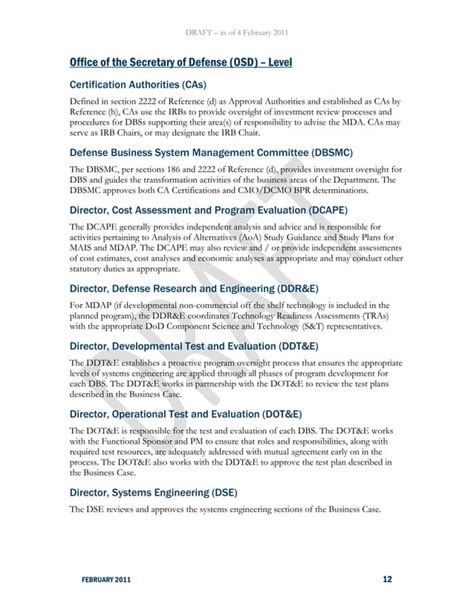 Dod Business Capability Lifecycle Bcl Guide Draft Pdf Defense