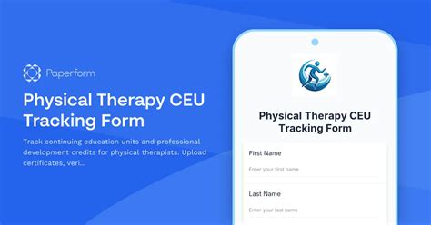 Physical Therapy Ceu Tracking Form Template Paperform
