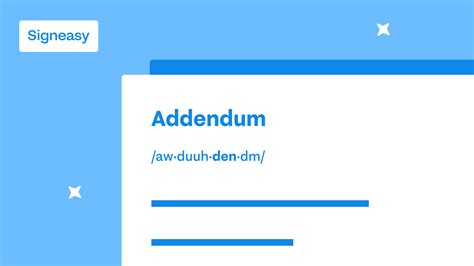 Definition Of Addendum Signeasy Glossary
