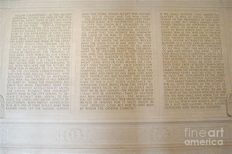 Abraham Lincolns Second Inaugural Address Photograph By Tom Doud Fine Art America