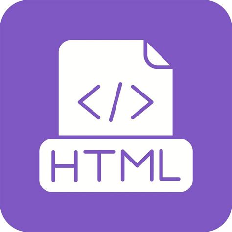 Html File Glyph Round Corner Background Icon 16033353 Vector Art At Vecteezy