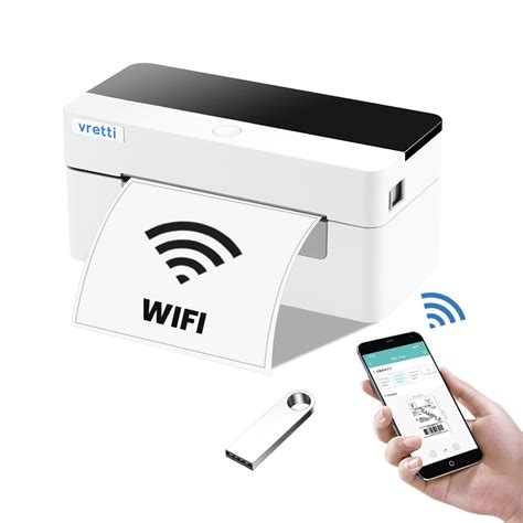 Vretti Wi Fi Thermal Label Printer Wireless Shipping Label Printer For Small Business