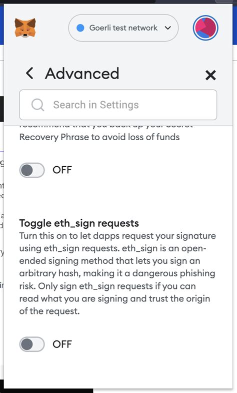 Disable Ethsign By Default · Issue 5676 · Metamaskmetamask Mobile