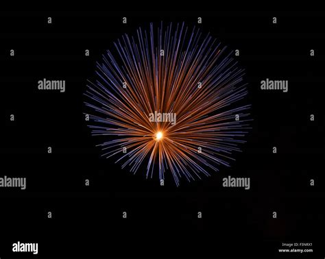 Blue And Violet Colorful Fireworks In Black Background Artistic Fireworks In Malta Malta