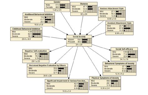 The Bn Model Of Sad In Netica After Learning Download Scientific Diagram