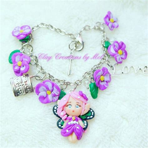 Fairy Purple Charm Bracelet Charm Bracelet Purple Charm Bracelets