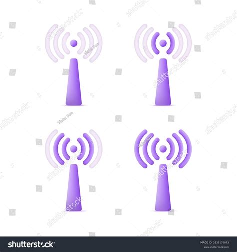 3d Wifi Signal Isolated On White Stock Vector Royalty Free 2139176873 Shutterstock
