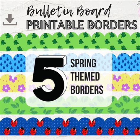 Spring Bulletin Board Borders Printable Bulletin Board Trim Spring Worksheets Library