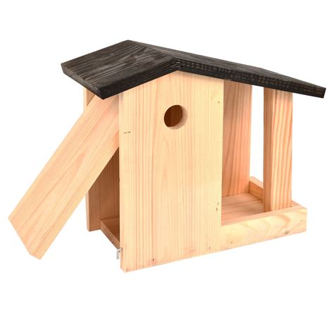 Traditional Style Great Tit Birdhouse And Feeding Table By Surrey Hills