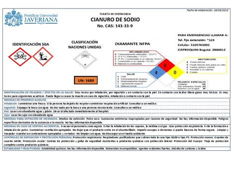 Hoja De Seguridad Cloruro De Calcio Pdf Materiales Ciencias Fisicas