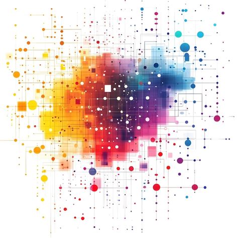 Flat Glowing Abstract Matrix Grid Representing Data Analysis Concept As