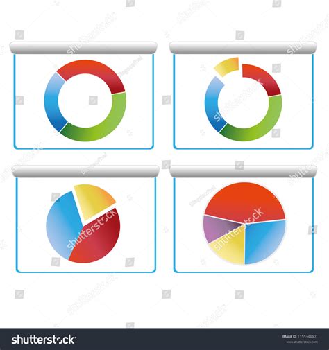 Statistics Circle Vector Set Stock Vector Royalty Free 1155344401
