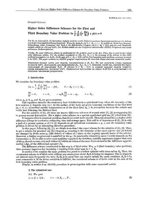 pdf higher order difference schemes for the first and third boundary