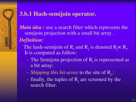 Ppt Distributed Query Processing Using Different Semijoin Operations