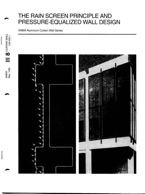 The Rain Screen Principle And Pressure Equalized Wall Design 1996 Pdf