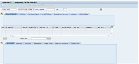 J IA SAP Tcode Excise Bonding ARE Procedure