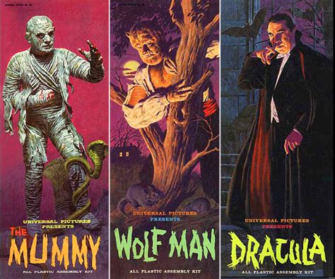 Aurora Monster Models James Bama Box Art Classic Monsters