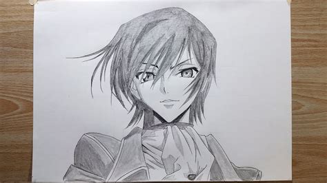 How To Draw Lelouch Step By Step Code Geass Youtube