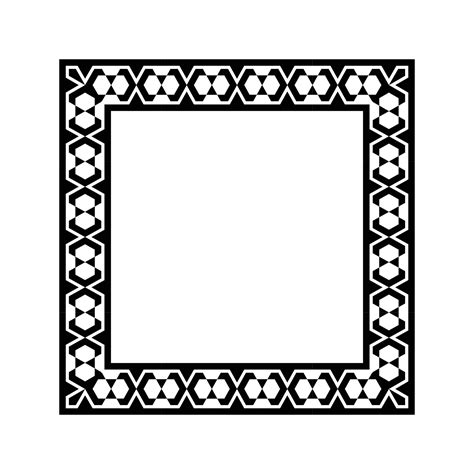 Ornamental Geometric Square Border Pattern Design With Symmetrical Shapes 48003890 Vector Art At