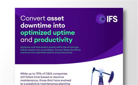 Convert Asset Downtime Into Optimized Uptime And Productivity