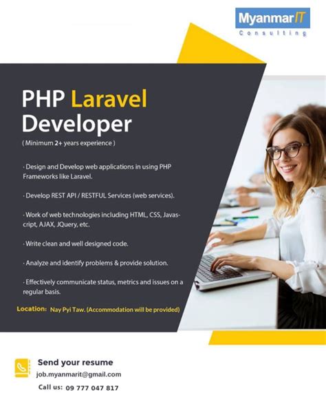 Seniorphpdeveloper Laraveldeveloper Naypyitawitjob Yin Min Ei