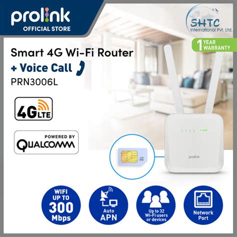 Prolink 4glte Wireless N Router With Voice Prn3006l Np