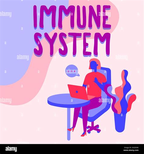 Writing Displaying Text Immune System Word Written On Host Defense