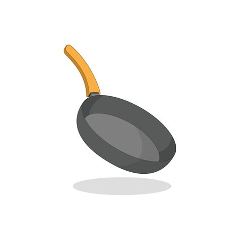 Premium Vector Frying Pan On White Background