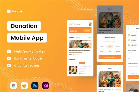Donation Mobile App Ui Design Proshare