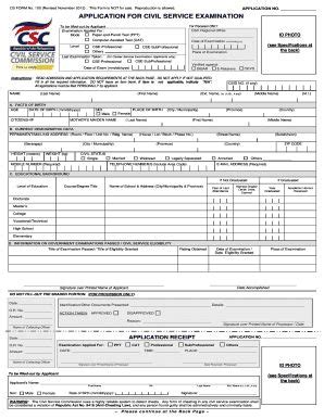 Csc Form Fill Online Printable