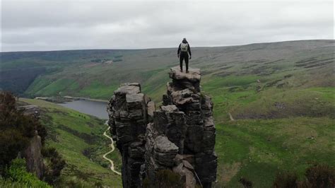 Dovestones Reservoir And The Trinnacle By Drone Youtube