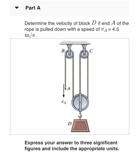 Solved Part A Determine The Velocity Of Block D If End A Of